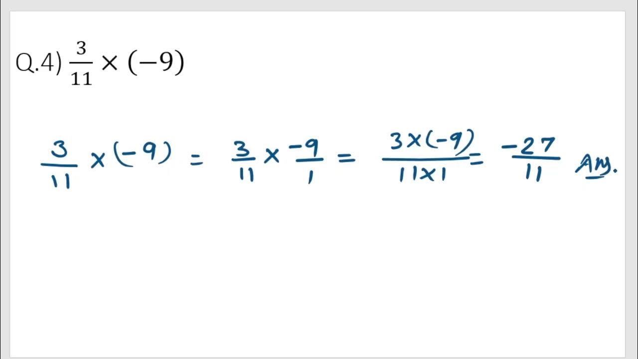 Multiplication and Division of Rational numbers class 7th , By Suman ...