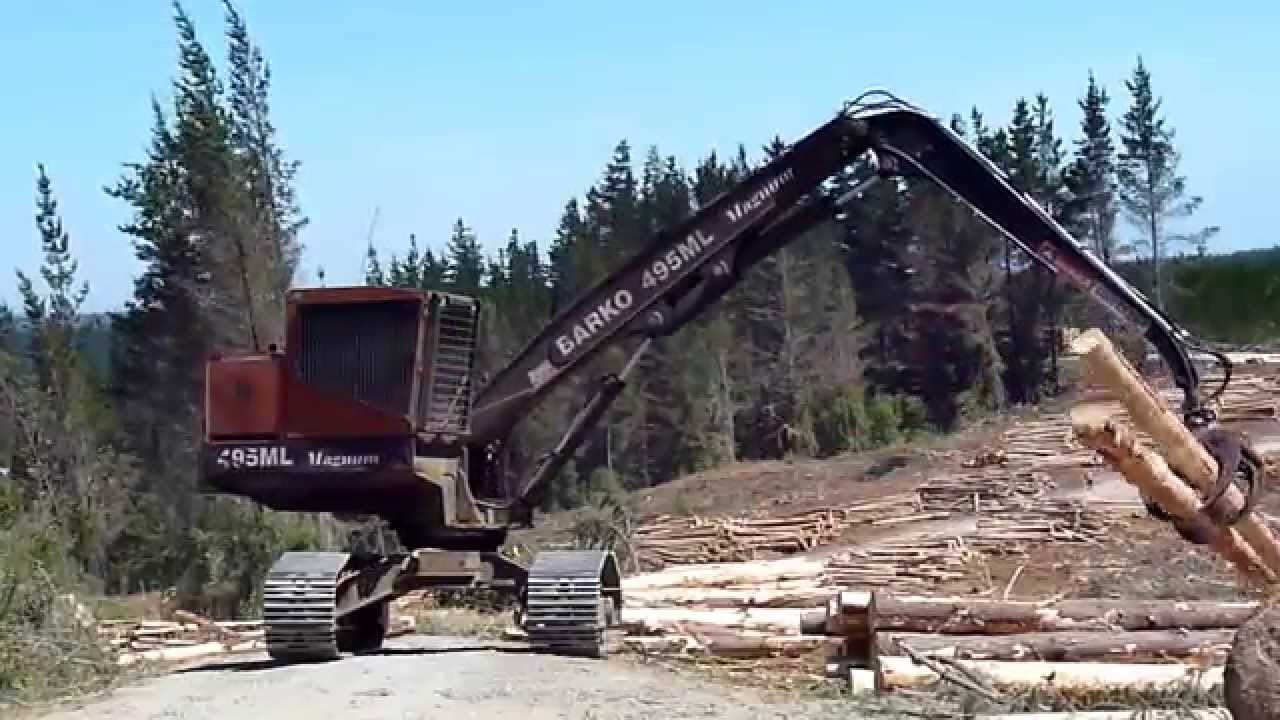 Log Loader Barko 495 - YouTube