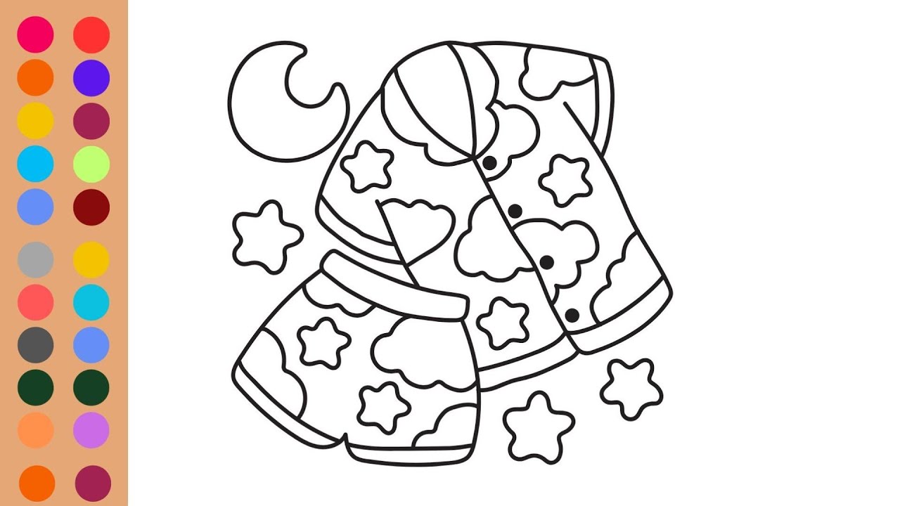 "Pajama Party Fun! 🌙🎨" & Coloring for Kids, Toddlers | How to Draw ...