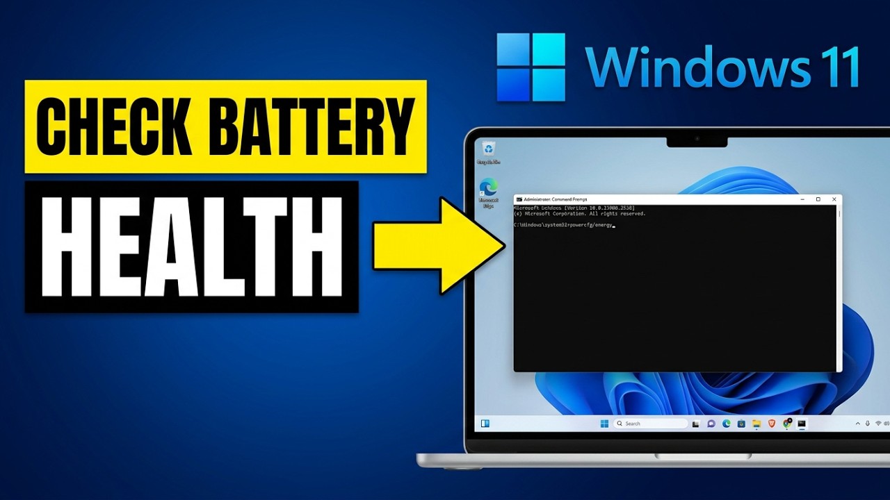How to Check the Health of Windows Laptop Battery - YouTube