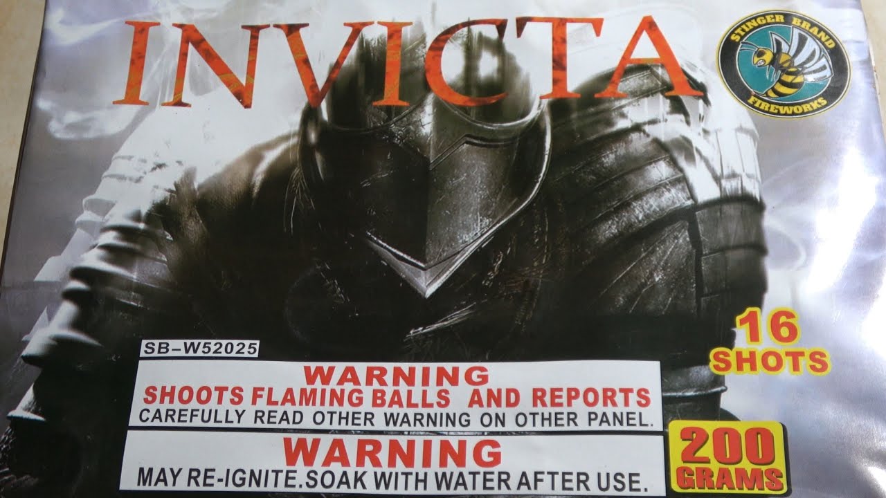Invicta 16 shot 200g cake by Stinger Brand (Big D's) - YouTube