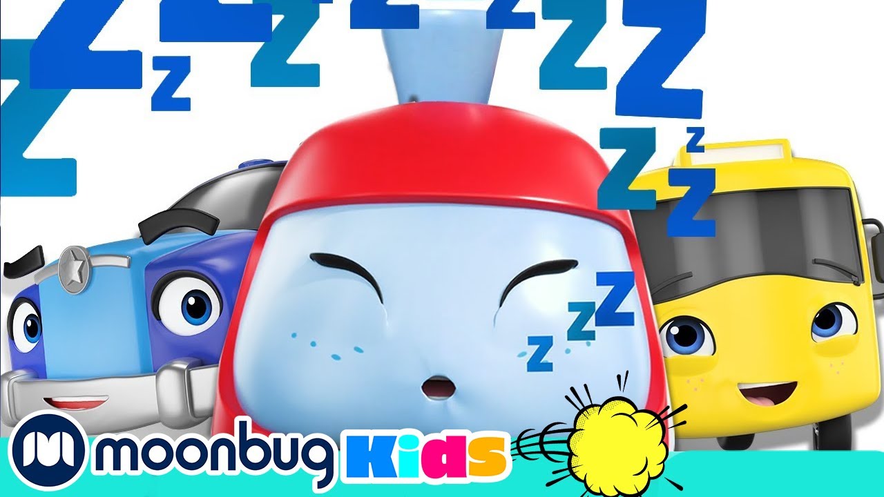 The Bus Saves The Sleepy Train | Trains for Children | Train Song ...