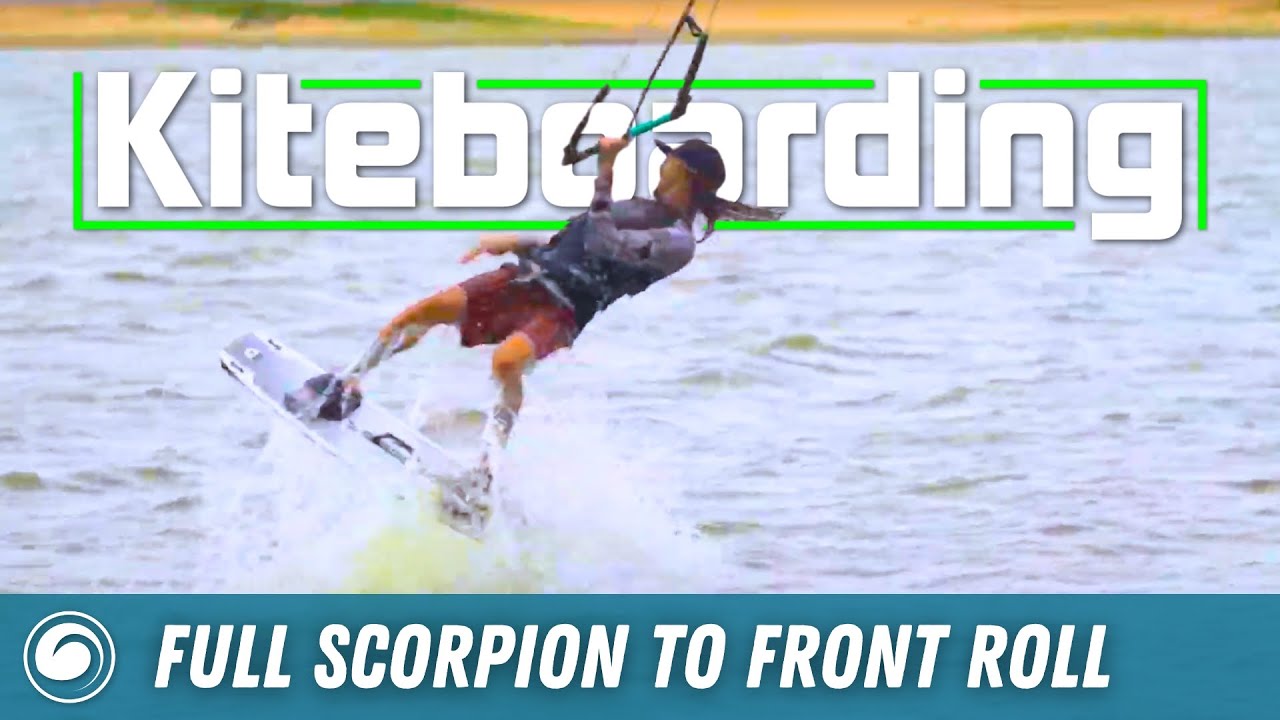 Kiteboarding Tricks | Full Scorpion to Front Roll Water Start - YouTube