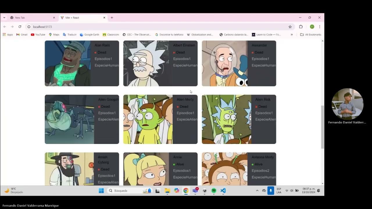 Rick&morty api - YouTube