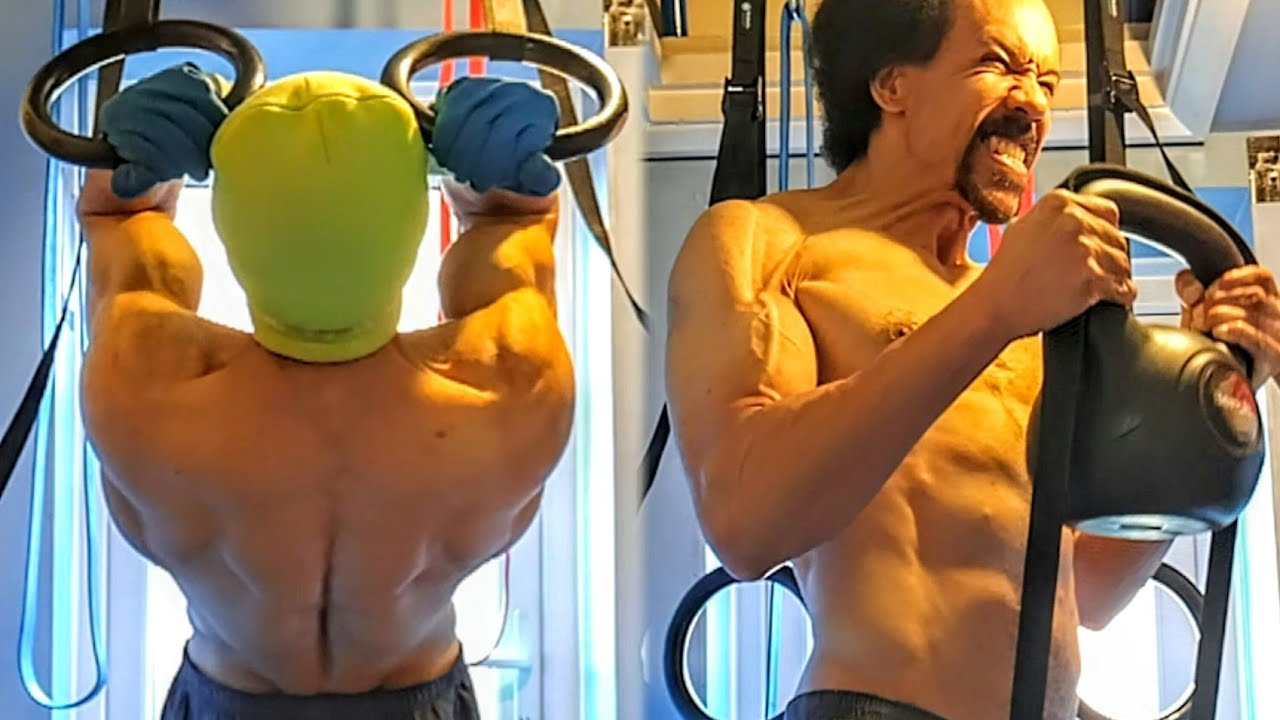 Ring Curls & Kettlebell Resistance Band Curls with Dropsets | Biceps ...