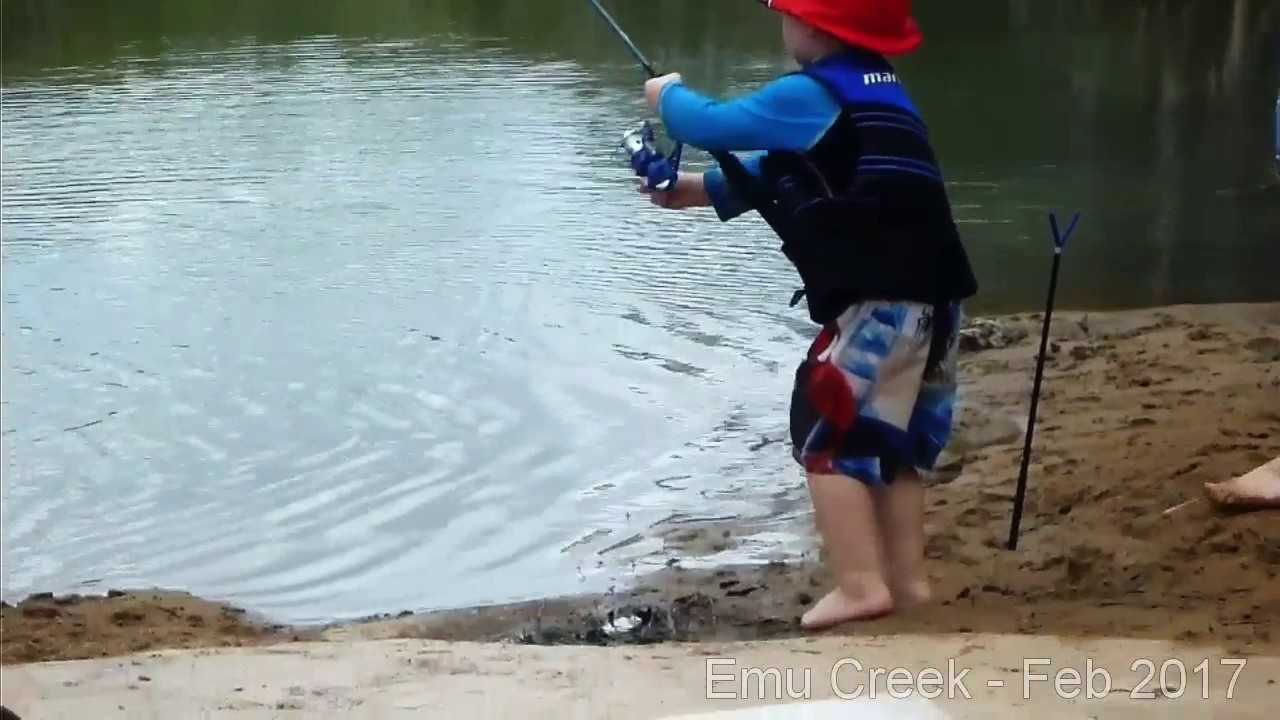 Cody slaying the fish at Emu creek. - YouTube