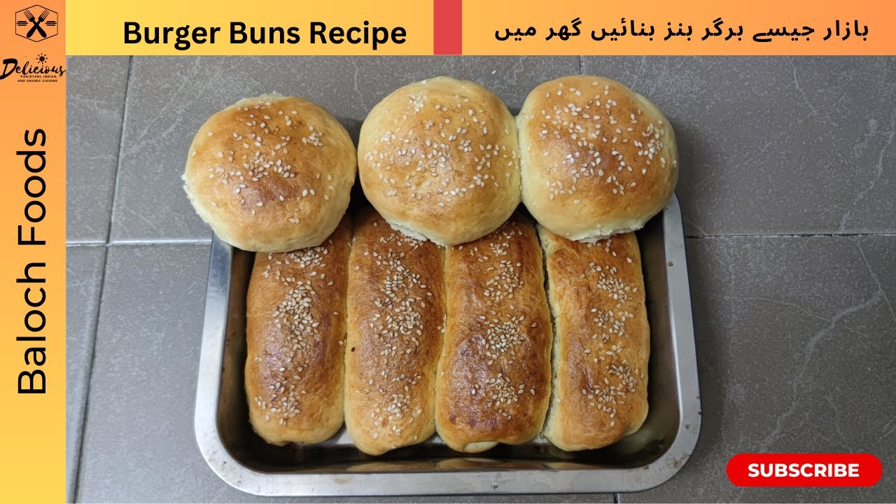 Super soft and fluffy burger bun recipe by Baloch Foods | Homemade buns ...