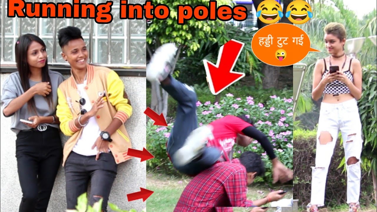 Running into poles 😂 While starting at 😍 Girl's || Epic Reactions ...