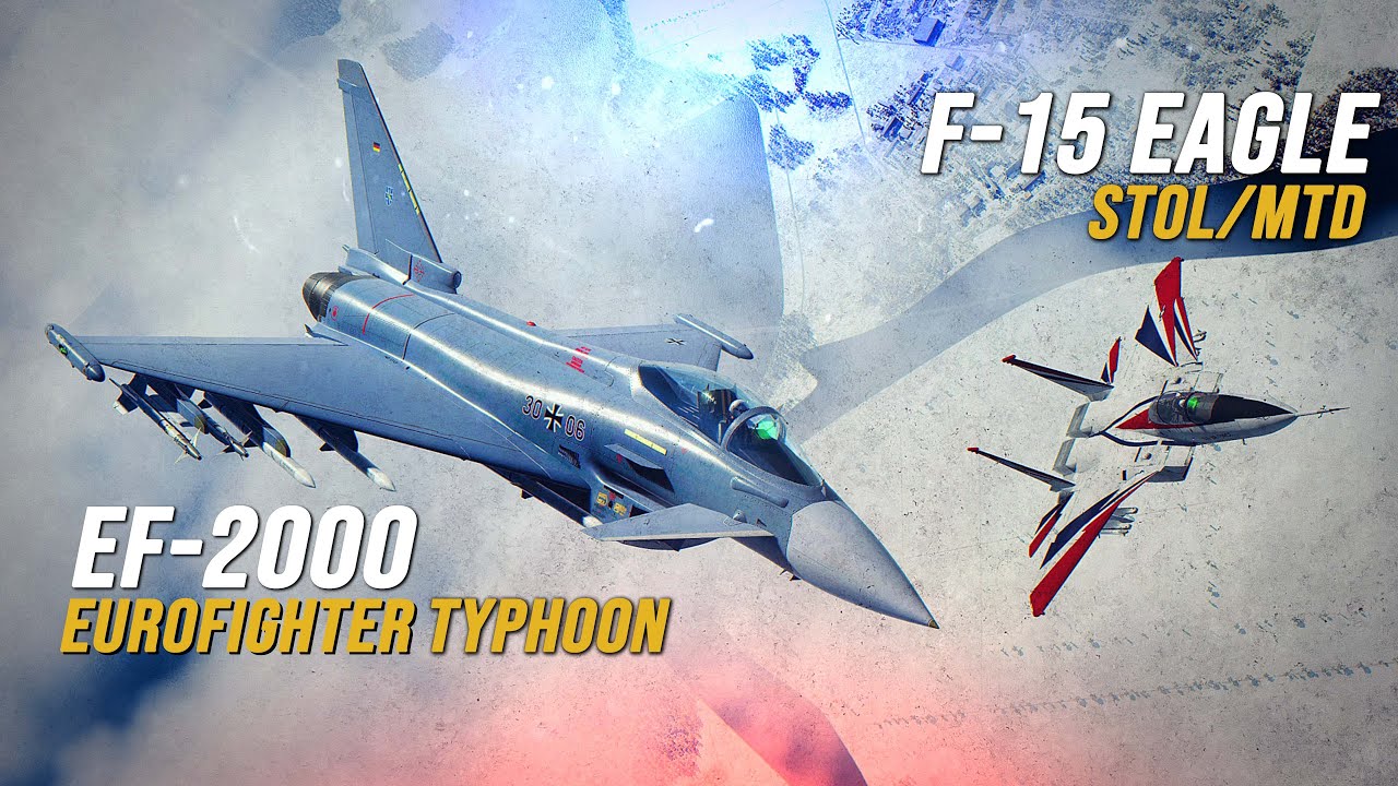 EF-2000 Eurofighter Typhoon Vs F-15 Eagle STOL/MTD Dogfight | Digital ...