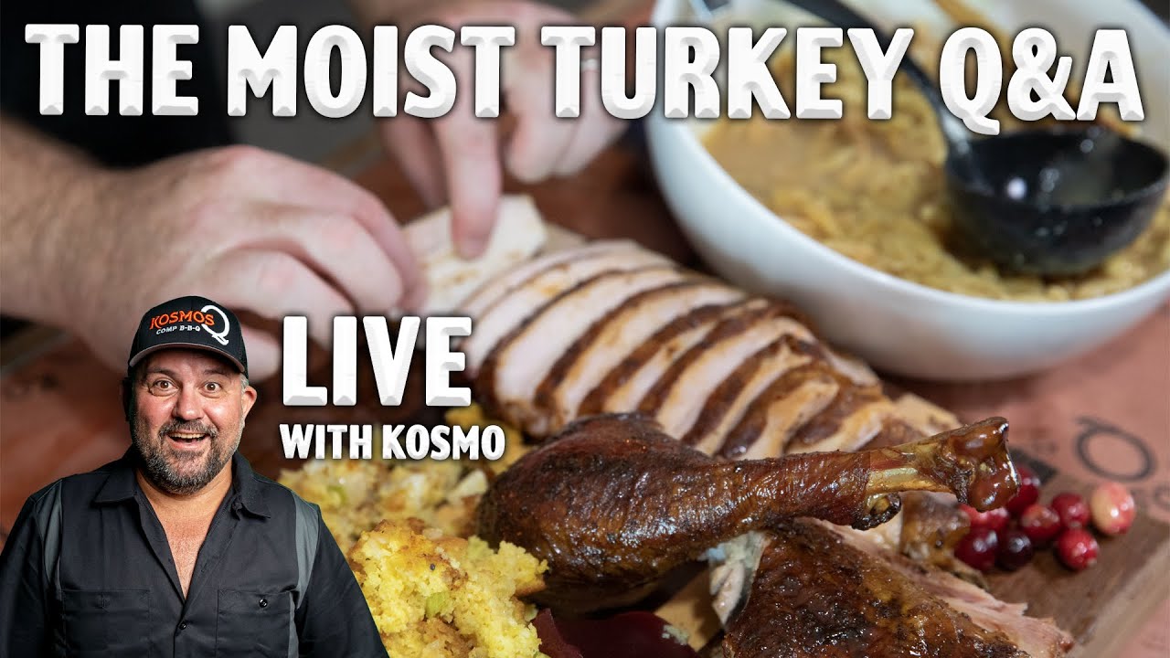 How to Smoke A Turkey LIVE | Ft. Kosmos Q - YouTube
