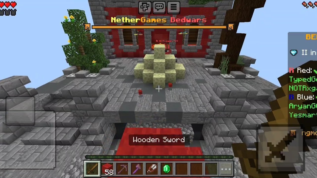 Minecraft Nether games bedwars gameplay - YouTube