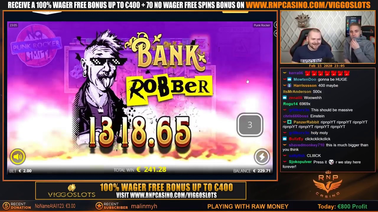 HUGE WIN on PUNK ROCKER - Casino Slots Big Wins - YouTube