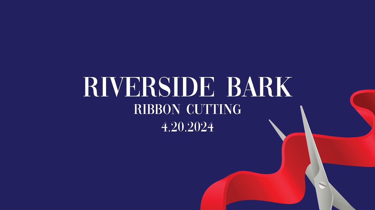 Riverside Bark Ribbon Cutting and Plaque Unveiling - YouTube