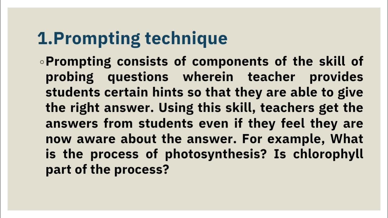 B.ED Teaching:Skill of probing question PPT - YouTube