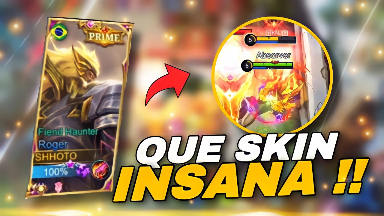 JOGUEI COM A SKIN MAIS ABSURDA DO GAME !!! | ROGER SKIN PRIME - MOBILE ...