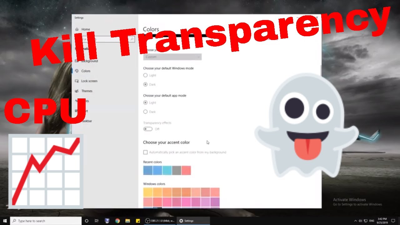 How To Disable The Transparency Effect (Windows 10 Boost) - YouTube