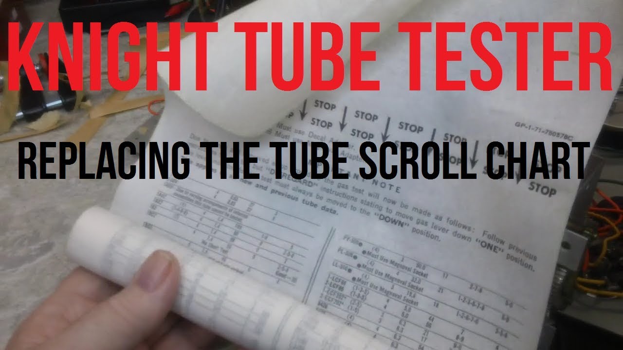 DERB - Knight Tube tester - Replace tube scroll chart - YouTube