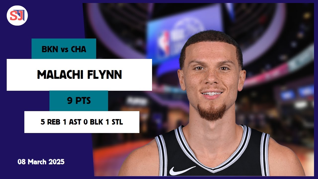 MALACHI FLYNN 9 PTS vs BKN 08 Mar 24-25 CHA Highlights - YouTube