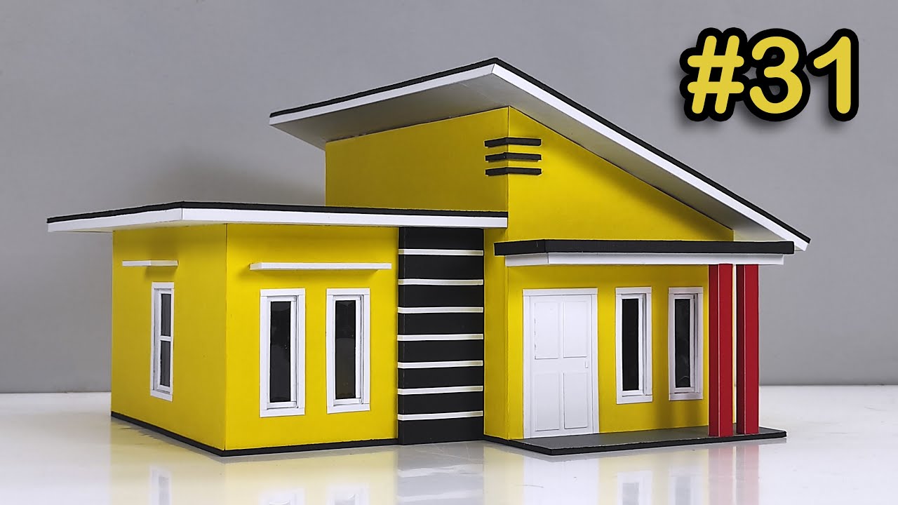 DIY Simple Minimalist House | Miniature House #31 - YouTube