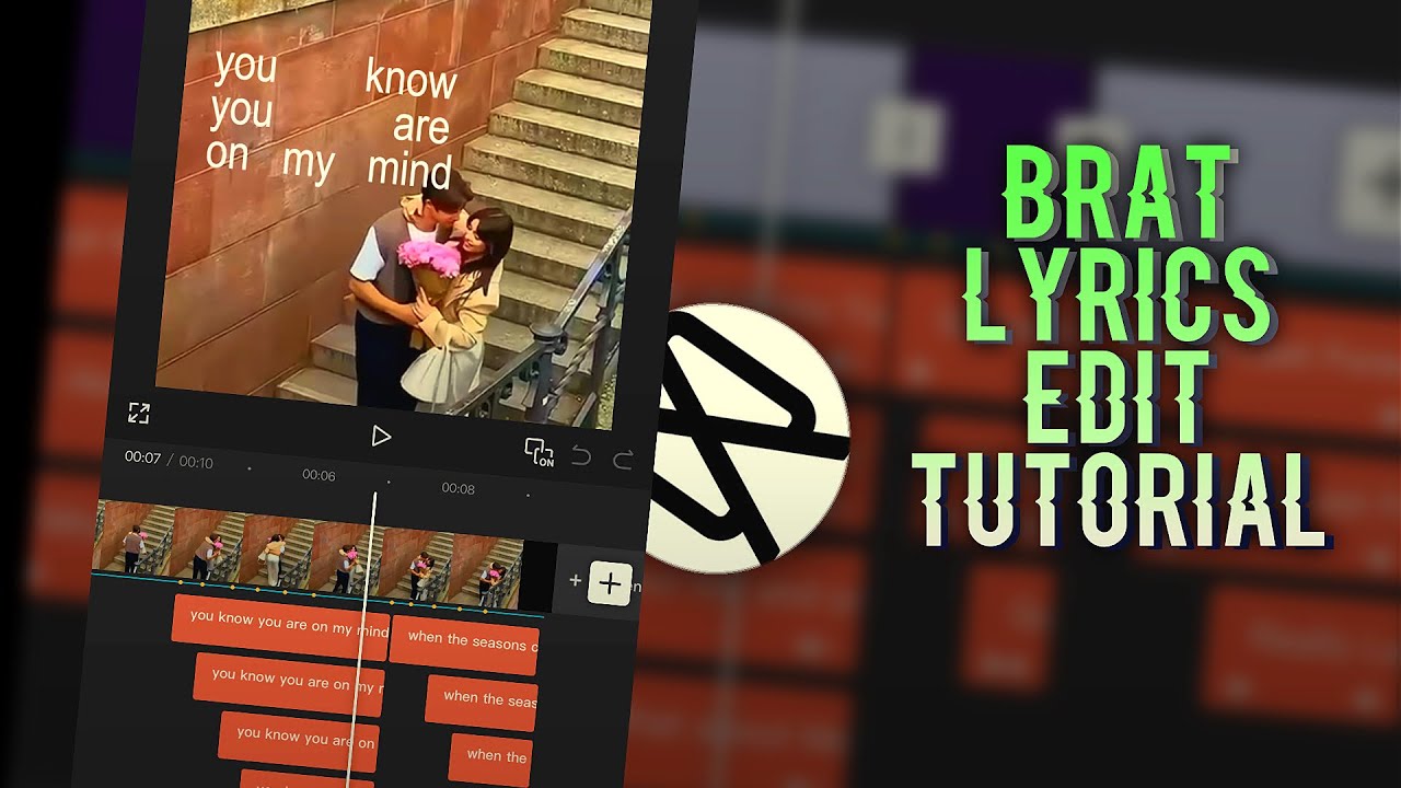 Brat lyrics tutorial on CapCut (without brat lyrics generator - YouTube