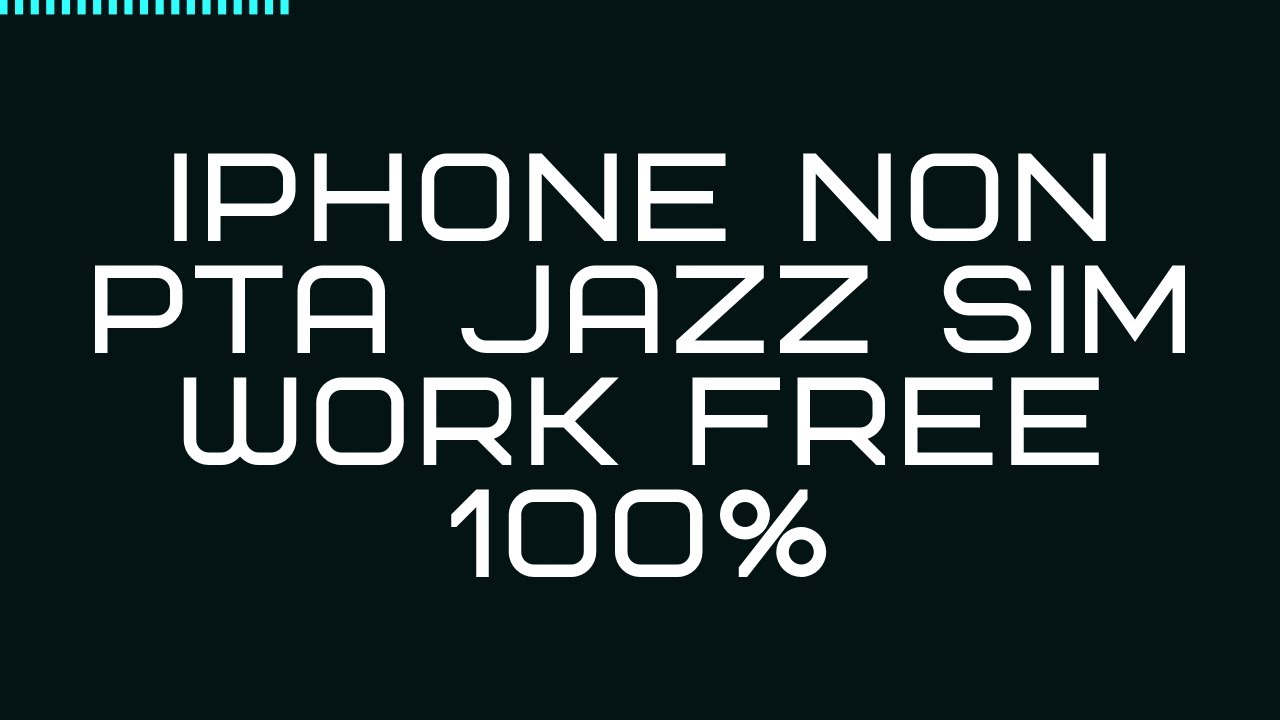 how to jazz sim work on non pta iphone@MianWaqasITChannel |NON PTA JAZZ ...