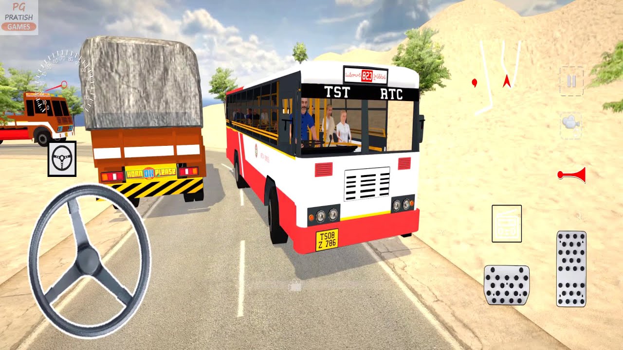 TSRTC Bus Driving in Bharat Bus Simulator 3D Game Android Gameplay ...