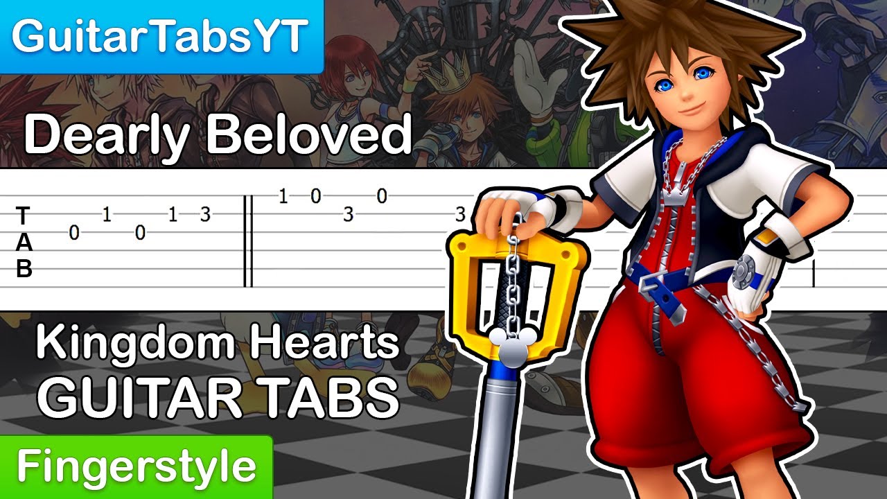 Kingdom Hearts - Dearly Beloved Guitar Tutorial [TABS] (Fingerstyle) - YouTube