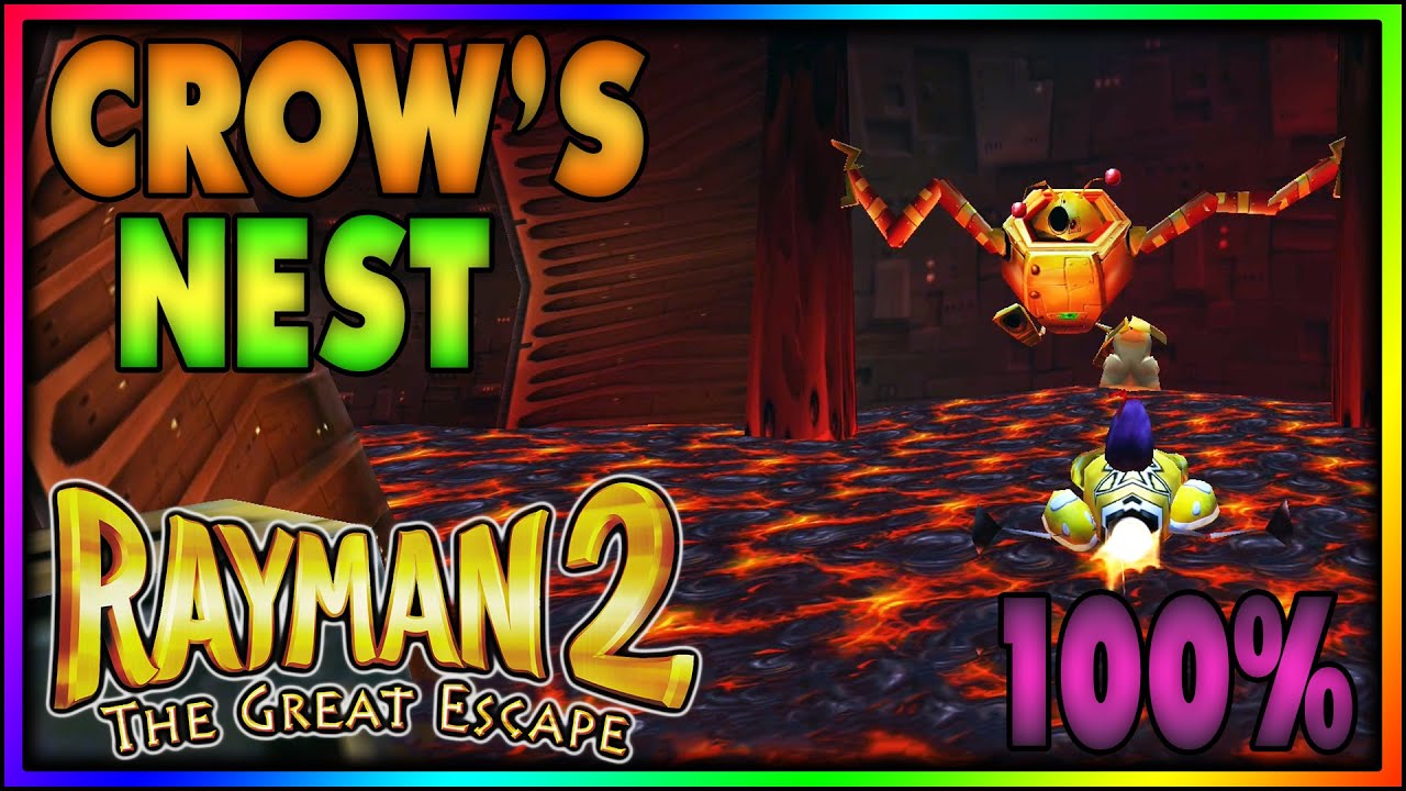 Rayman 2: The Great Escape | The Crow's Nest [22/22] | 100% Walkthrough [21:9 1440p] - YouTube