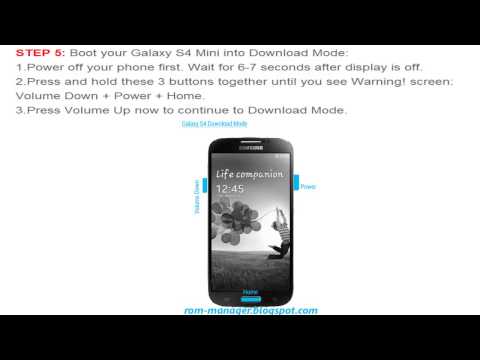 HOW TO INSTALL CWM RECOVERY ON SAMSUNG GALAXY S4 MINI GT-I9190