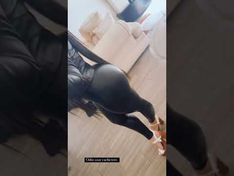 leather pants, pear butt, jacket, heel platform