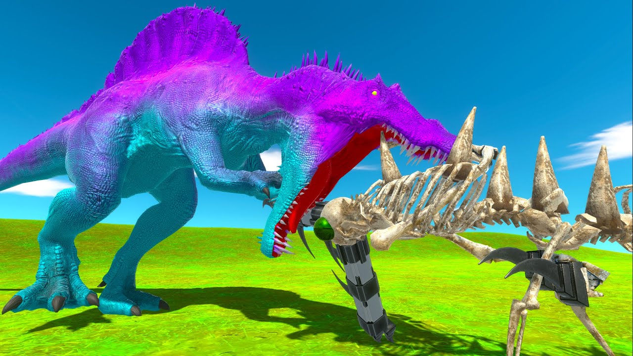 PURPLE SPINOSAURUS vs MONSTERS - YouTube