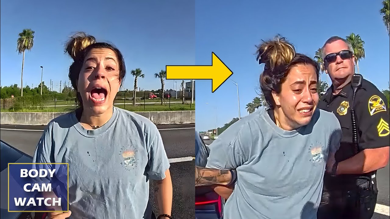 Speeding Woman with an Attitude Learns a Hard Lesson - YouTube