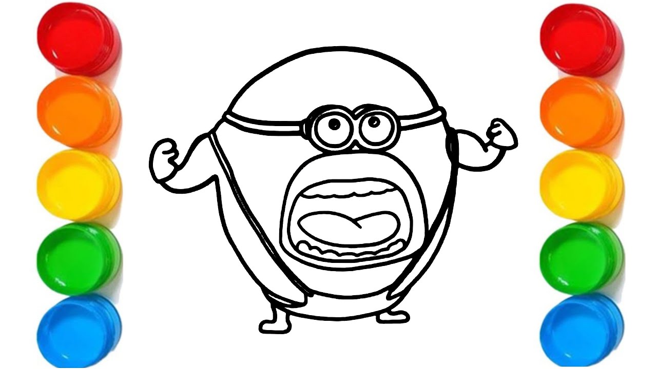 Mega minion Dave From Despicable me Coloring pages | How to Draw minion ...