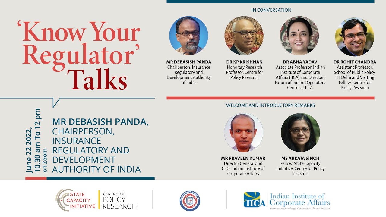 Know Your Regulator: Debasish Panda (Insurance Regulatory & Development ...