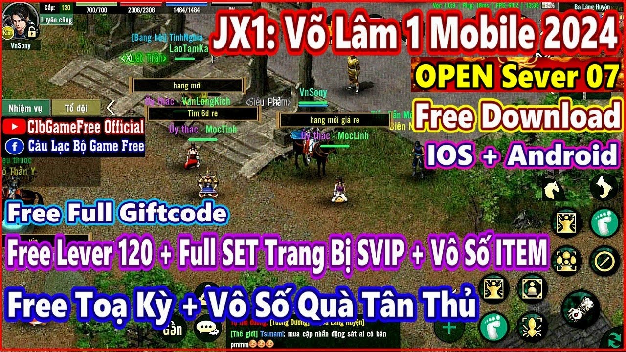 《MobileGame Lậu》Võ Lâm 1 Mobile VH - Free Lv120 + Full SET TB + Full CODE - IOS + Android #2782 ...