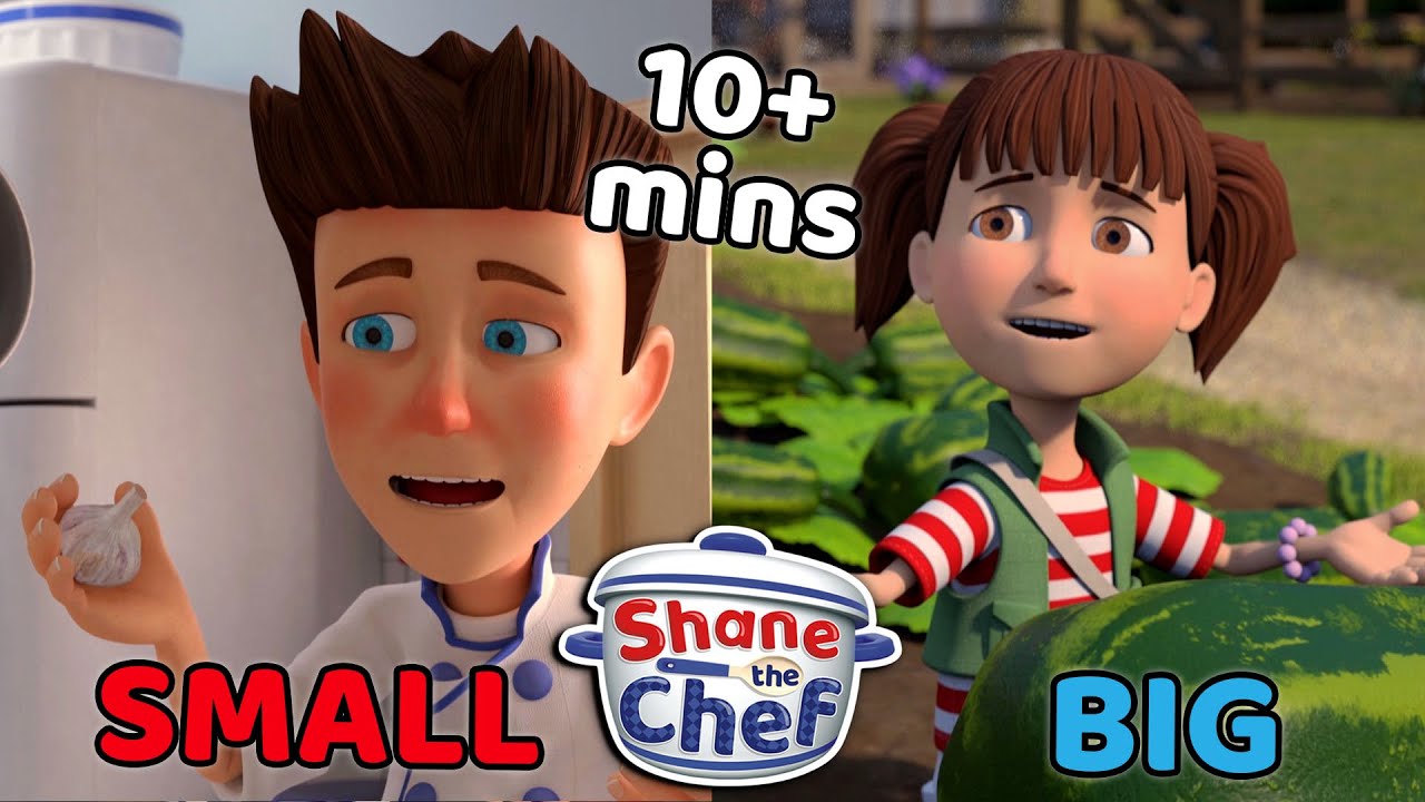 Big and Small Foods 🧄 | Shane the Chef Opposites Day | Shane the Chef ...