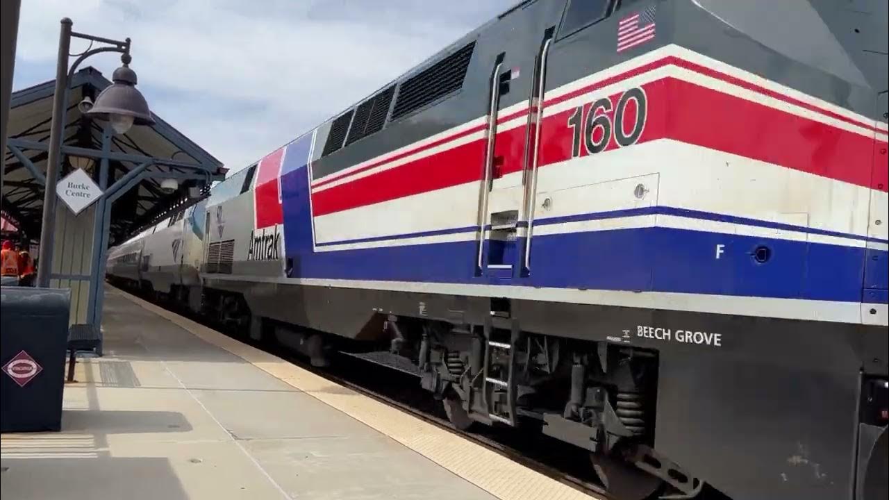 Amtrak Dash 8 Phase III P42DC 160 leads Crescent 20 passing Burke Centre (3/8/2022) - YouTube