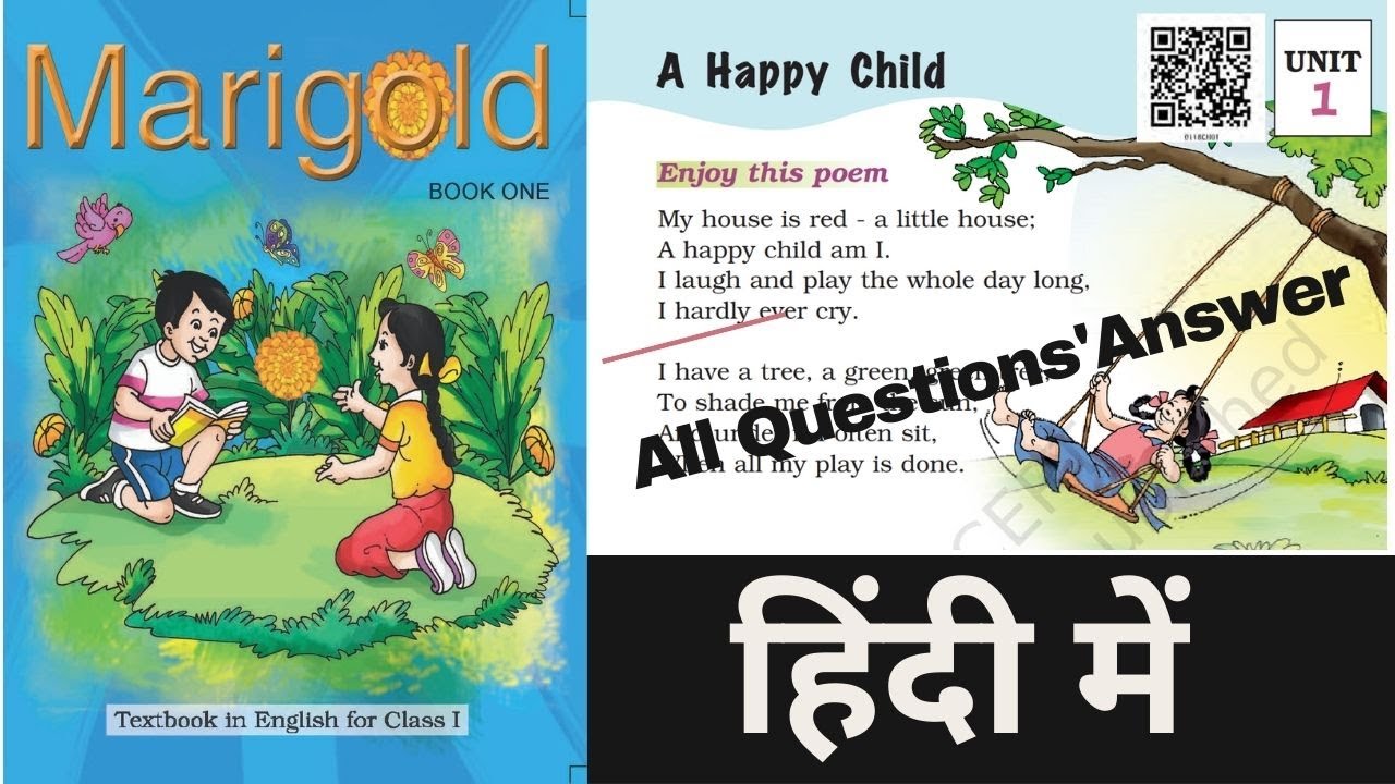 A Happy Child Class 1 English Explanation With Questions' Answer NCERT ...