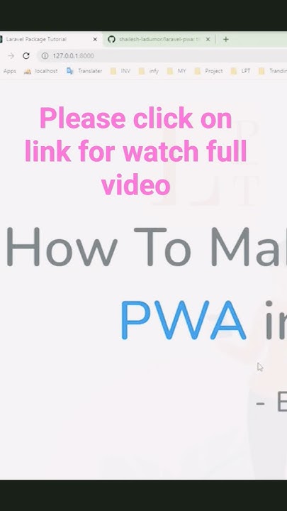 PWA Laravel App #laravel #pwa - YouTube