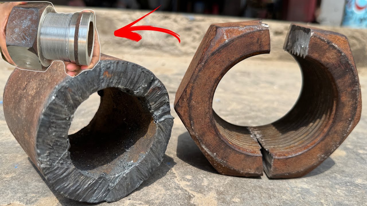How A Master Mechanic Repaired A Broken Heavy Vehicle Nut And Made It ...