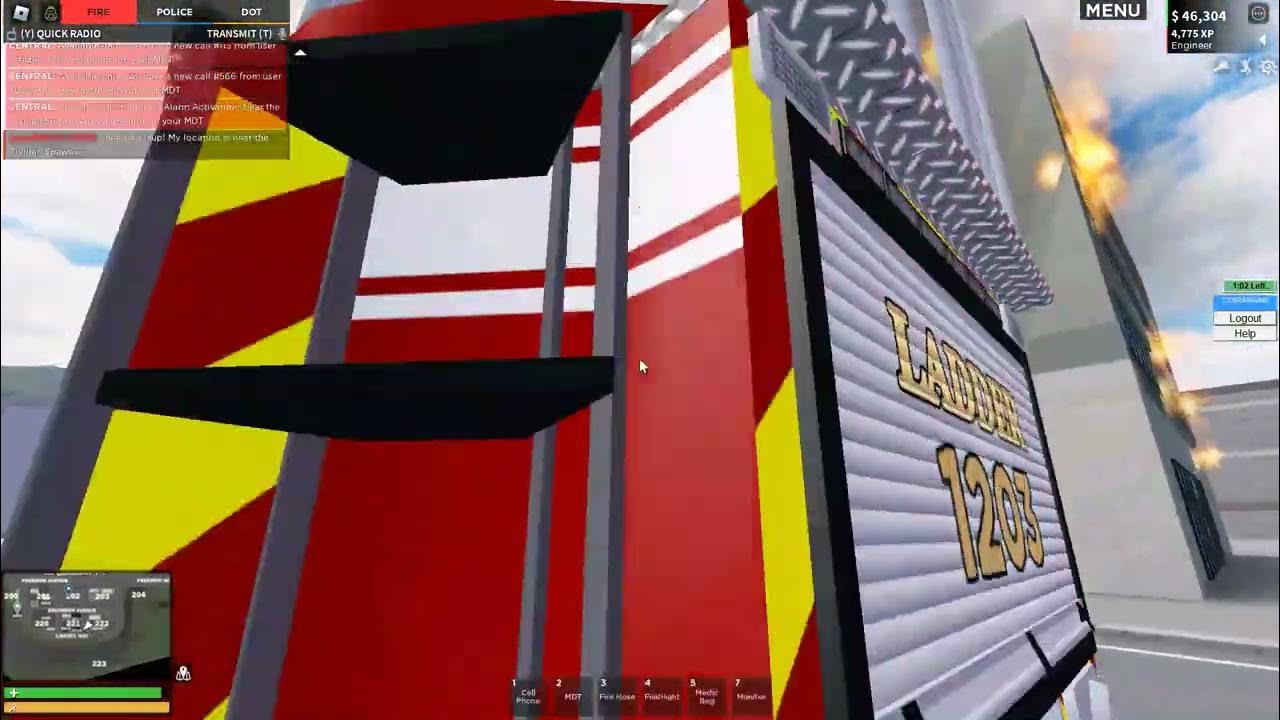 I just unlocked the Ladder Truck in Roblox ERLC - YouTube