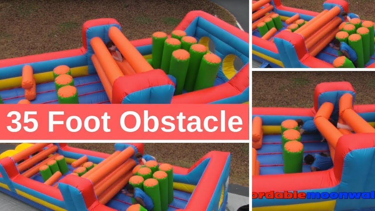 Tour of our 35 foot inflatable obstacle course - YouTube