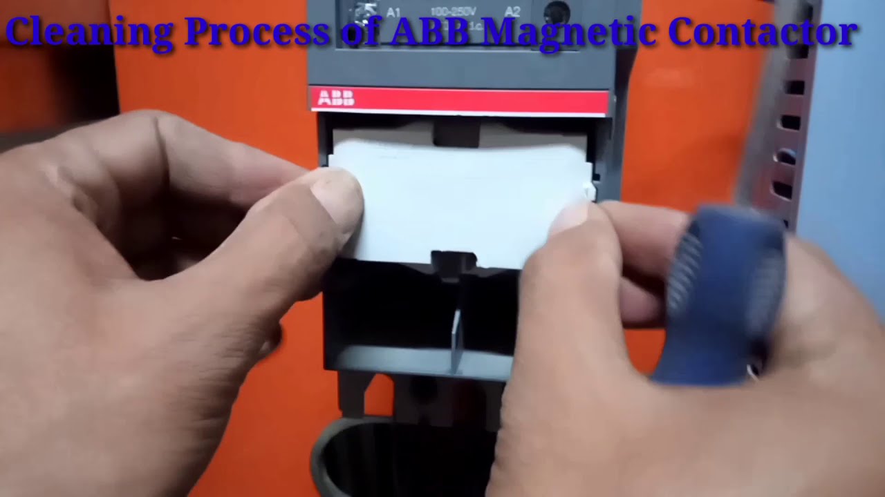 ABB conatactor cleaning - YouTube