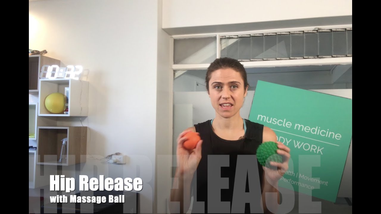 Hip Release with Massage Ball - YouTube