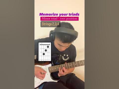 Memorize your triads! Major triad in root position on strings 2,3,4 ...
