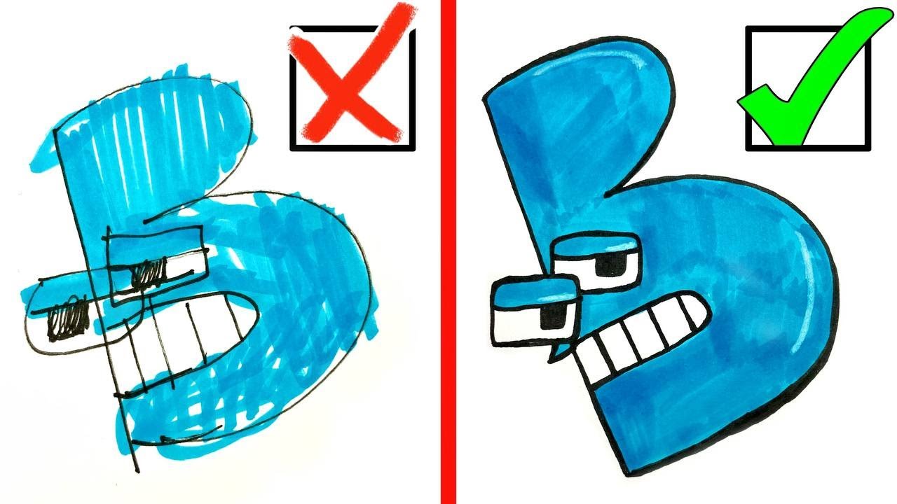How To Draw Beautifully Letter B from Alphabet Lore. DOs & DON'Ts ...