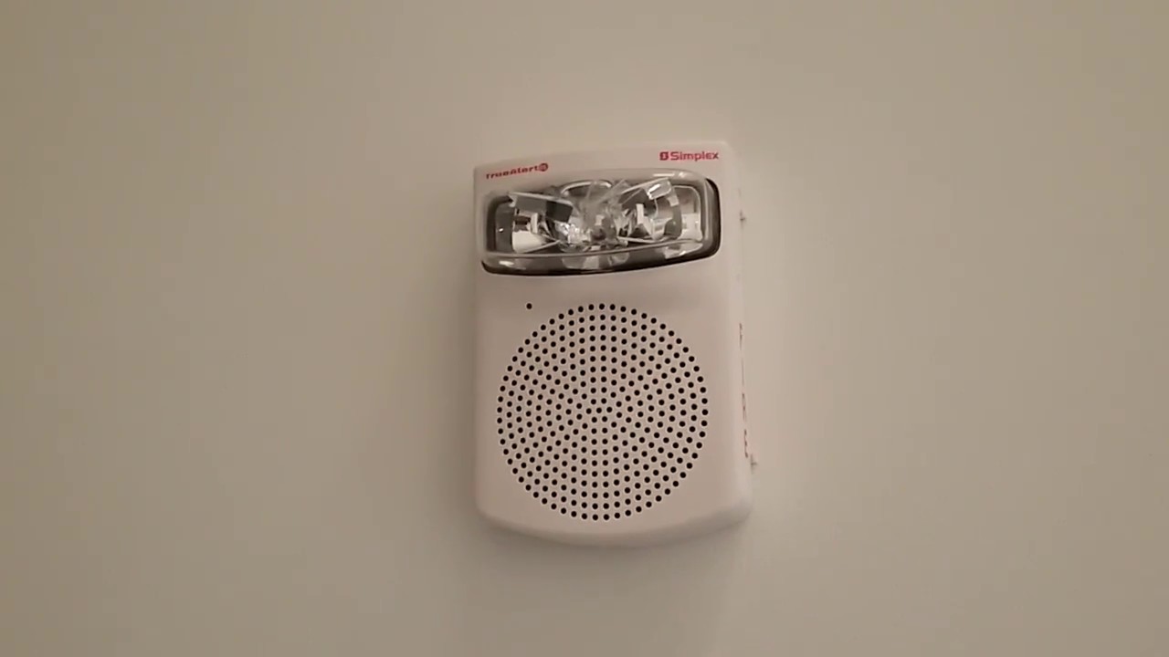 Simplex 49SV-APPLW-O Fire Alarm - YouTube