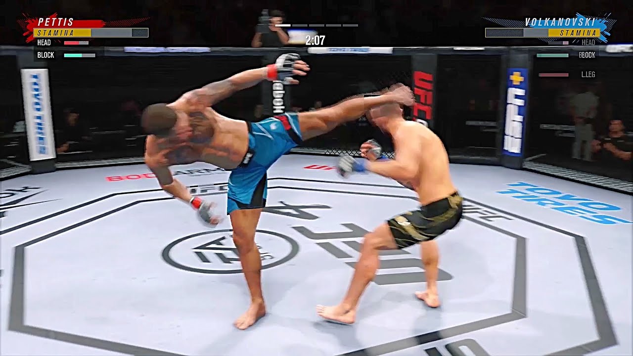 UFC 4 - Double oblique kick to a head kick KO - YouTube