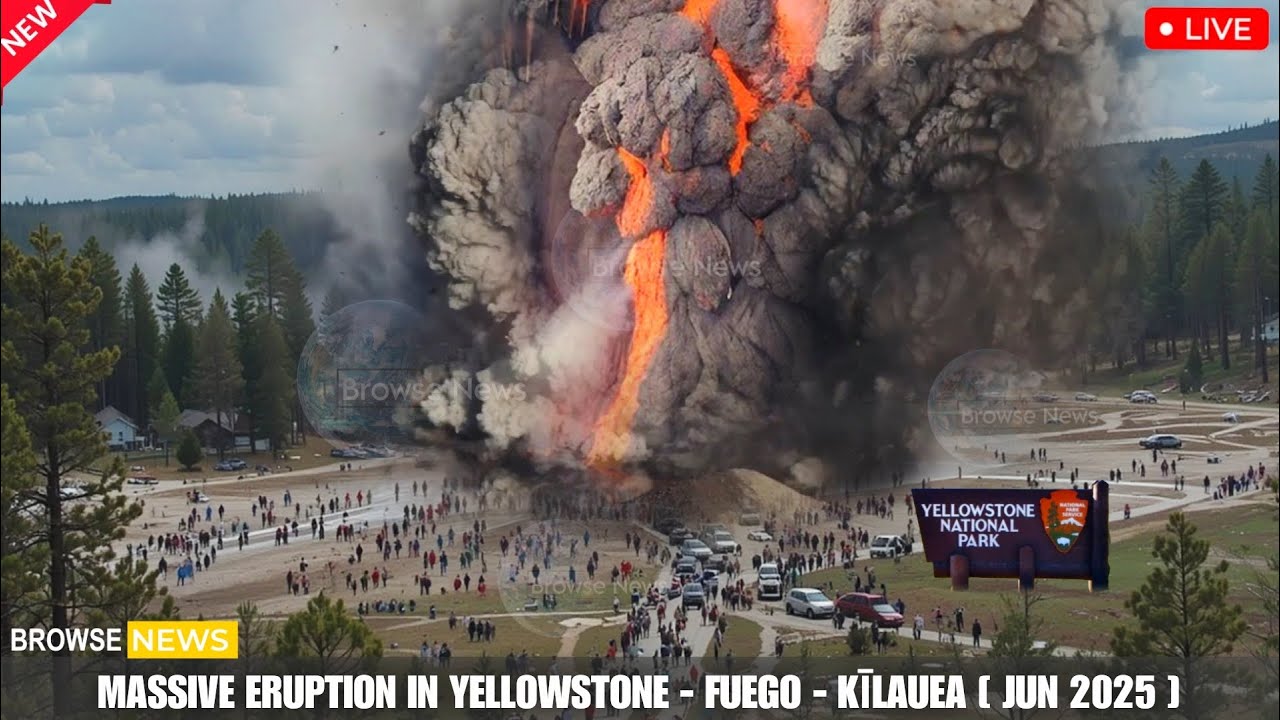 Massive Eruption in Yellowstone! Horrific Camera of 3rd Biscuit Basin ...