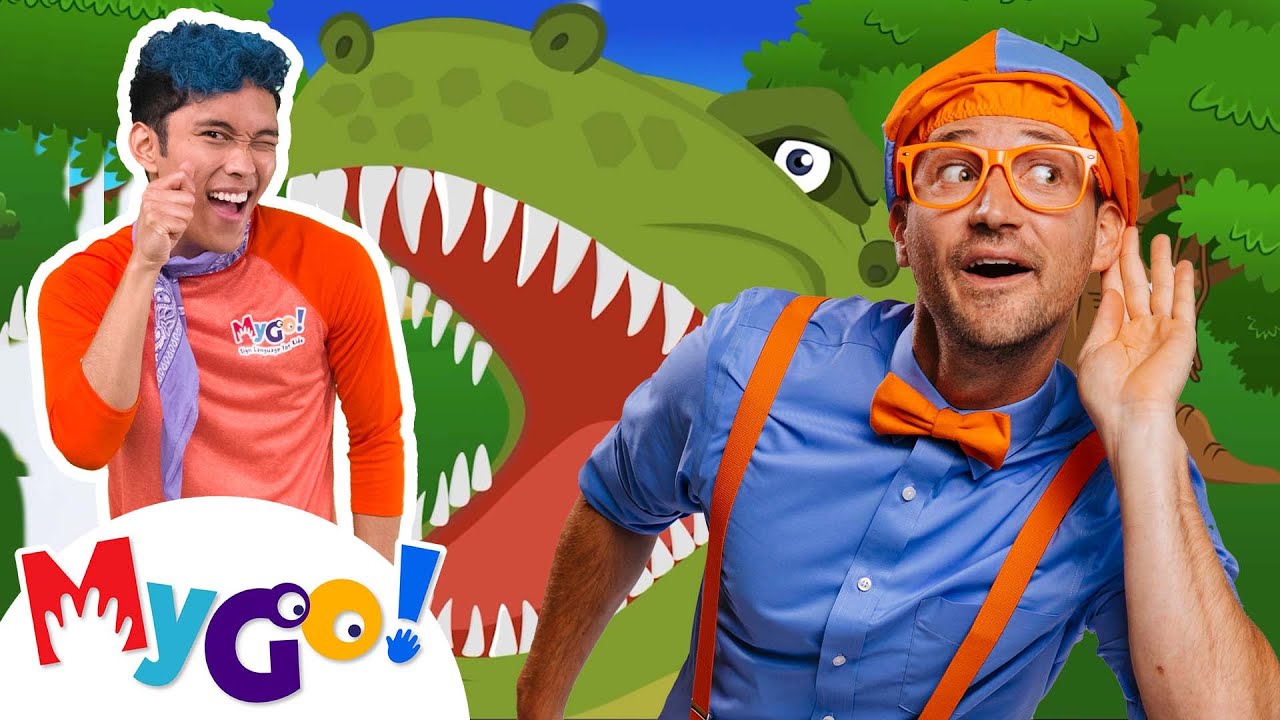 Dinosaur Exhibition - Eggs and Fossils | Blippi | MyGo! Sign Language ...